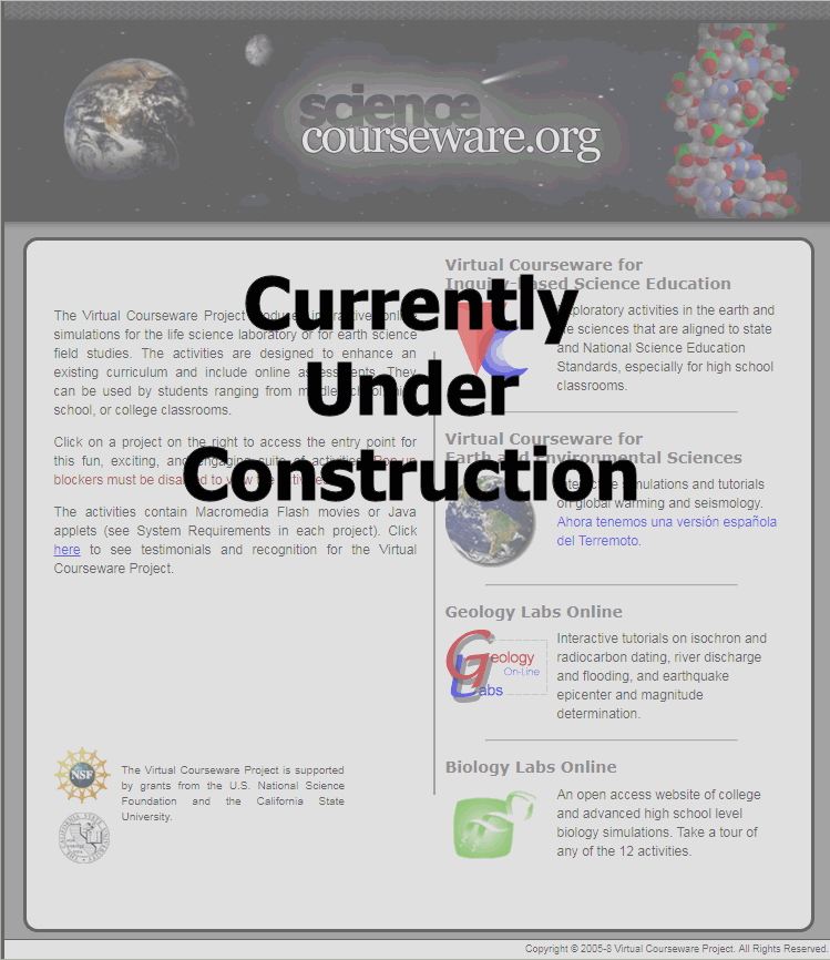Science Courseware Home Page